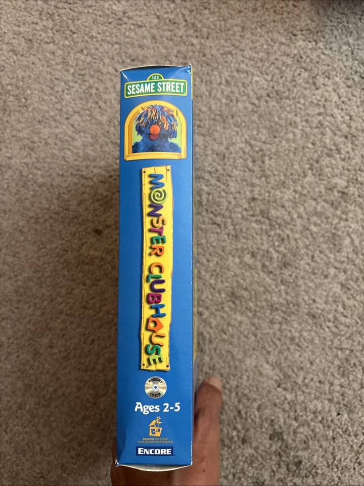 Sesame Street Monster Clubhouse PC CD-ROM Video Game Kids Learning BIG ...