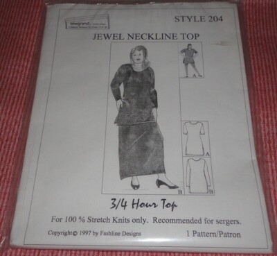 SEWGRAND PATTERN 204 ~ MISSES TOP ~ SIZE 12 14 16 18 20 22 24 26 *UNCUT ...