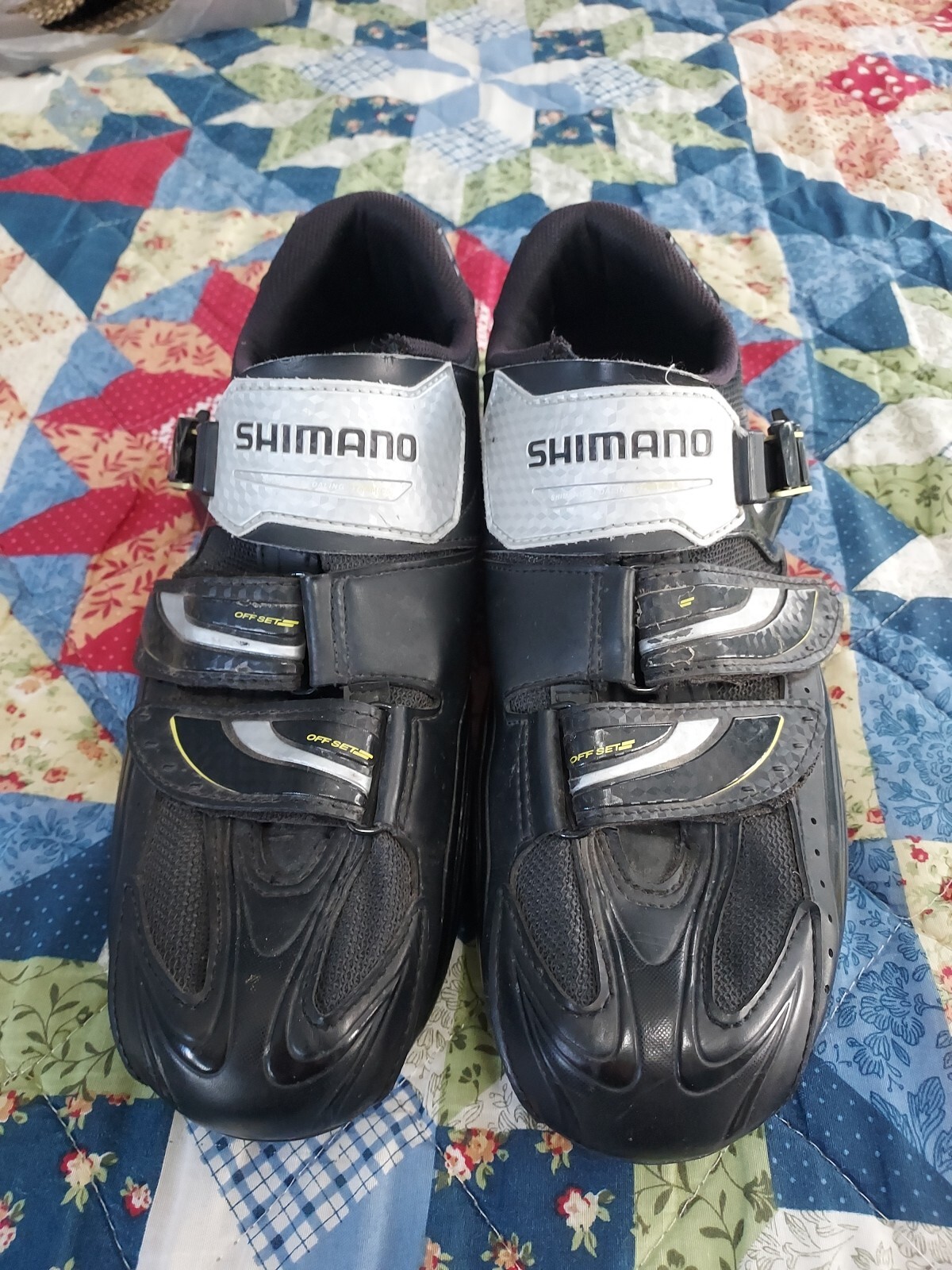 Shimano Men's RT82 Cycling Shoes Black Leather Ratchet Cleat W/ Clips ...