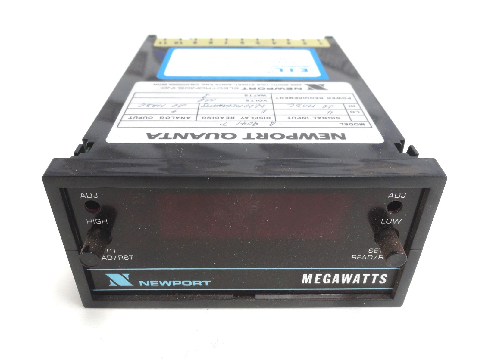 NEWPORT Digital QUANTA Panel Meter MEGAWATTS 0-48. Part # NP/Q9041P ...