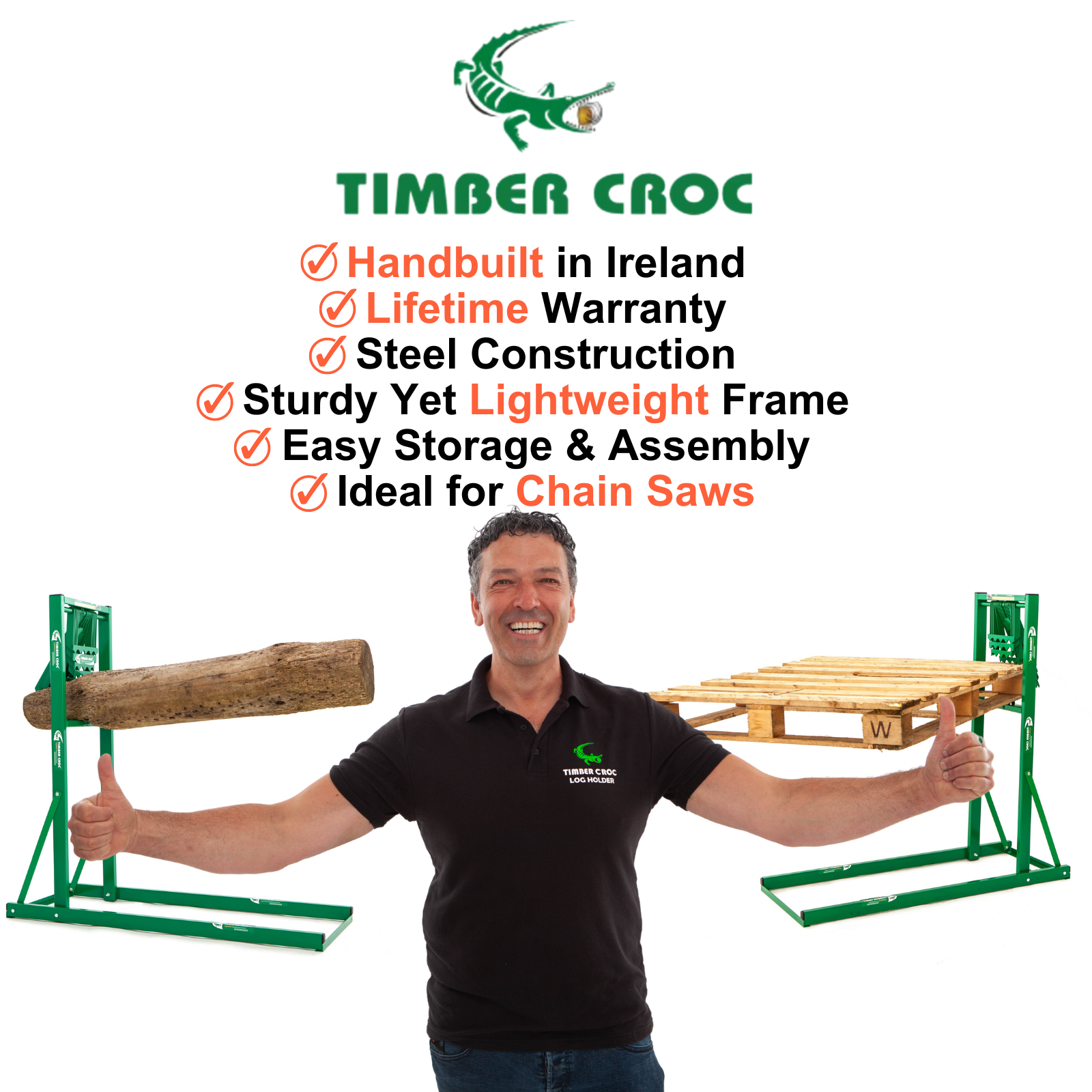 Chainsaw Log Saw Bench Wood Folding Saw Horse Smart Holder HEAVYDUTY ...