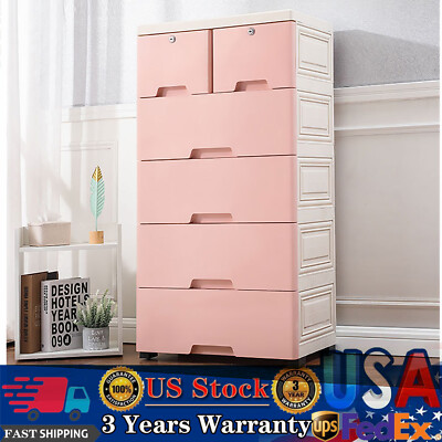 6 Closet Drawers Organizer Storage Plastic Cabinet Dresser Clothes ...
