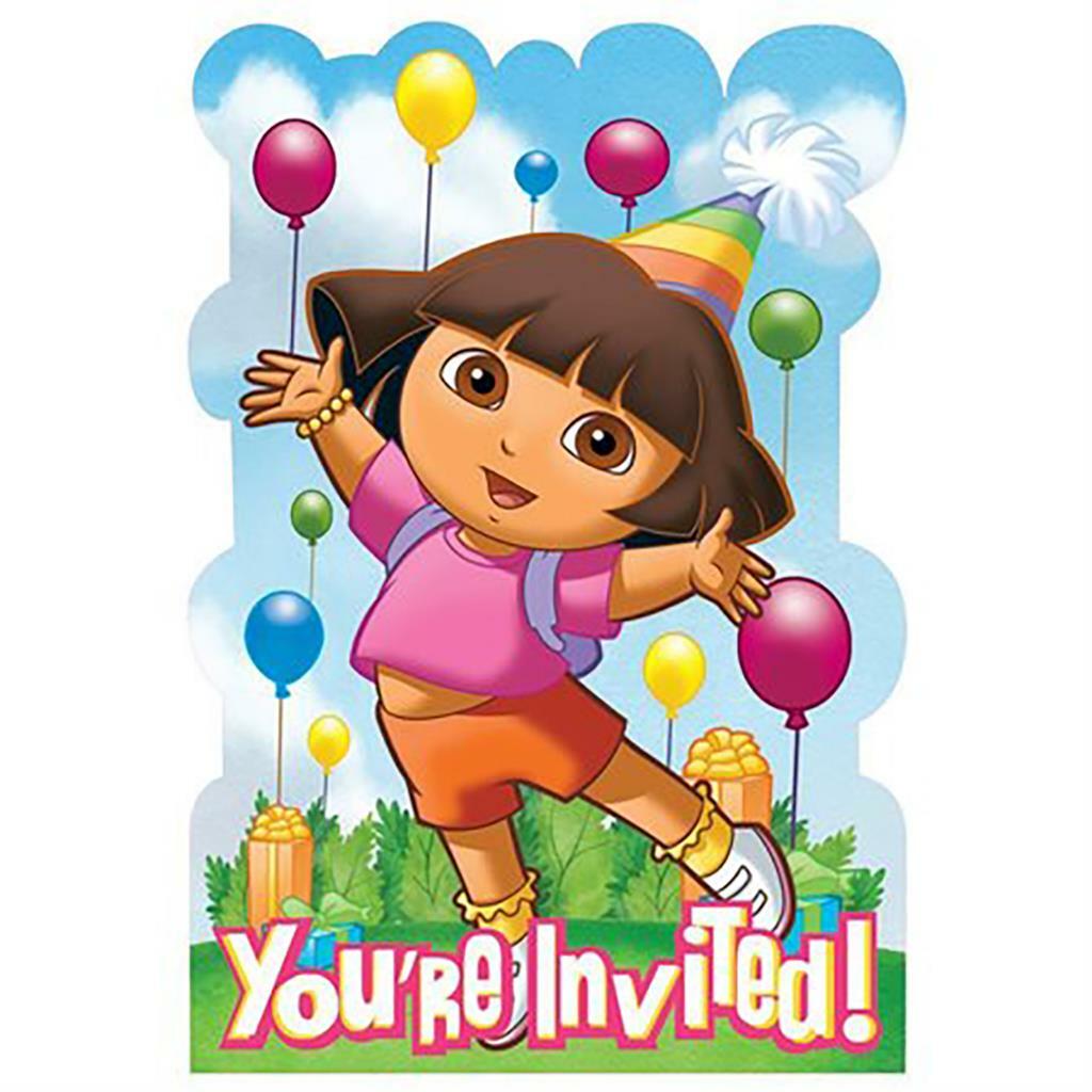 Happy Birthday Dora Invitation