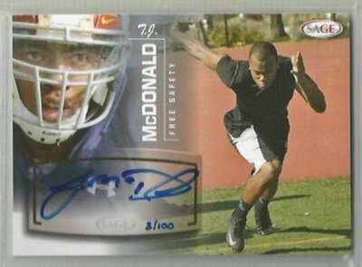 T J McDonald St Louis Rams USC 2013 Sage AUTOGRAPHS GOLD 3/100 | eBay