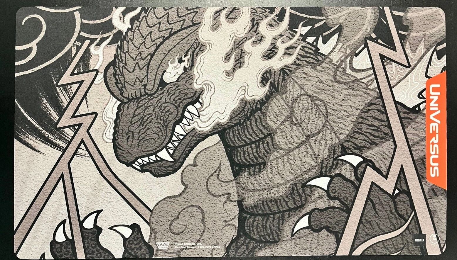 Godzilla Playmat Black & White GenCon Exclusive Magic-UFS-Yugioh-MTG ...