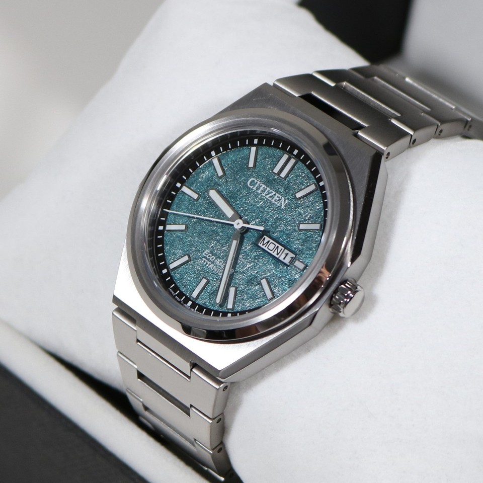 Citizen Eco-Drive Super Titanium Green Dial Men's Watch AW0130-85X | eBay