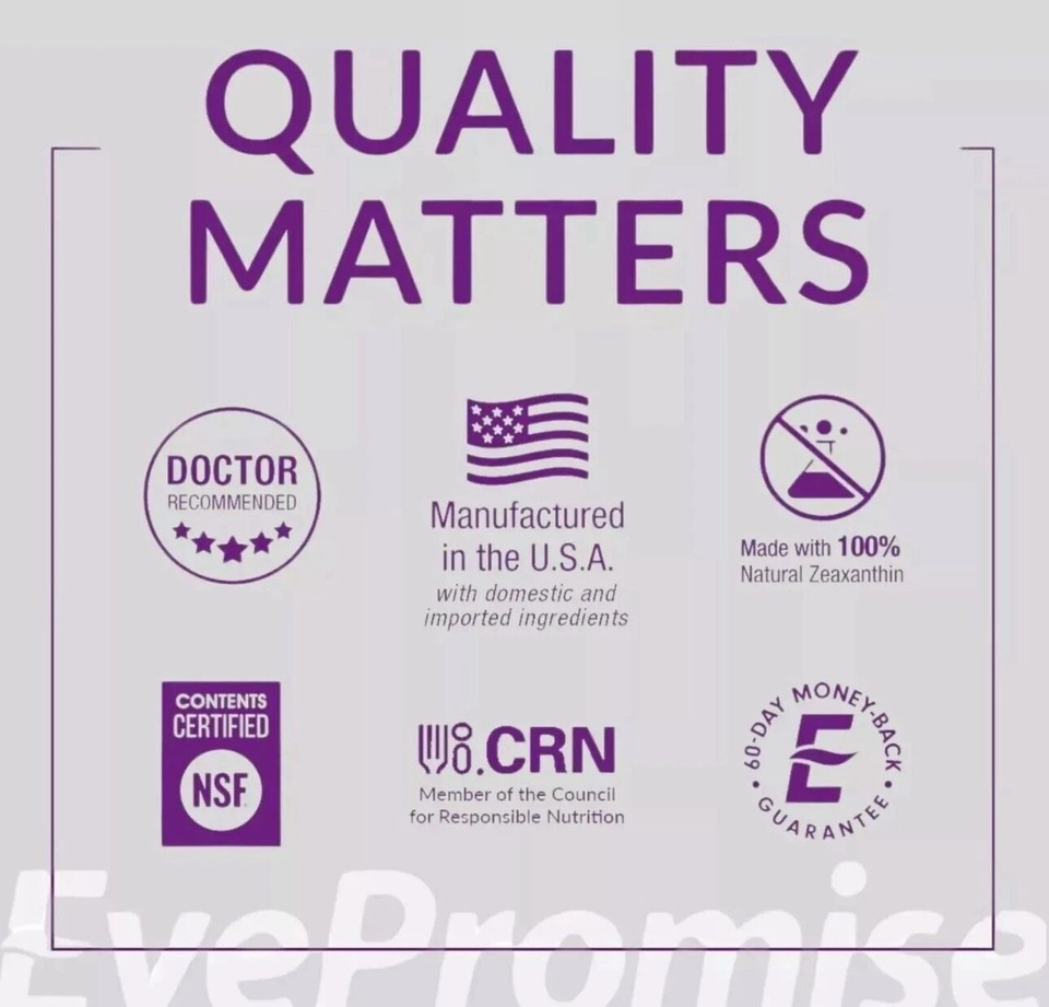 2 Pack EyePromise Restore Supplement Complete Macular Health Formula 60 ...