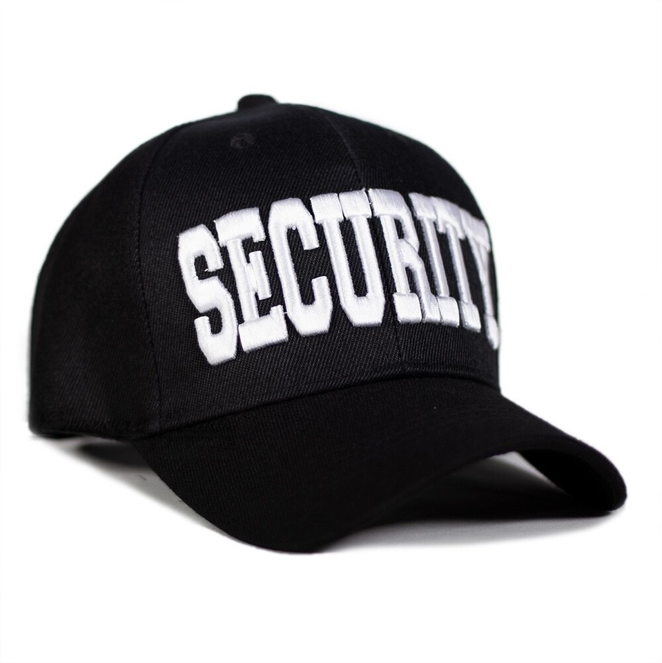 Baseball Cap Security Embroidered Law Enforcement Adjustable Hat Black ...