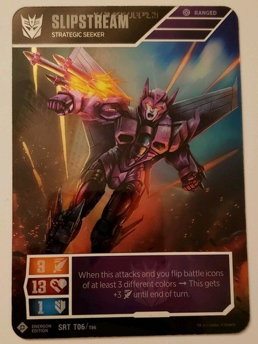 Transformers TCG SLIPSTREAM STRATEGIC SEEKER Super Rare SRT T06 ENERGON ...