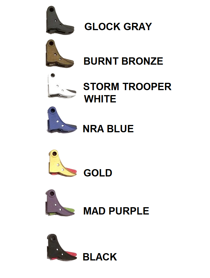 Polymer Trigger Assembly With TiN Gold Bar For Glock 17 19 26 34 GEN 1 ...