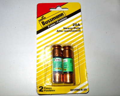 Bussmann 2-Pack Fuses BP/FRN-R 20 Amp Fusetron Dual Element Time-Delay ...