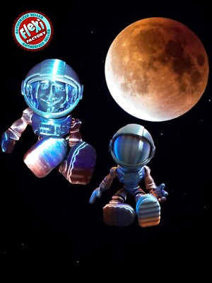 3d print, astronaut, fidget, stocking stuffer, flexi astronaut, child ...