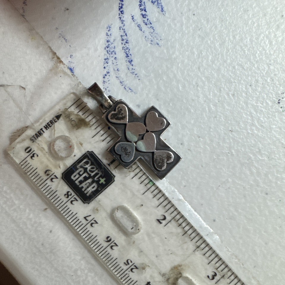 Retired James Avery Sterling Silver From The Heart Cross Pendant | eBay