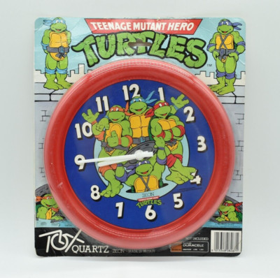 Teenage Mutant HERO Turtles - VINTAGE WALL CLOCK, Unopened Sealed, 1990 ...