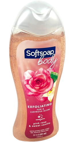 Softsoap Pink Rose & Sweet Vanilla Body Wash 20 oz (591ml) 35000969118 ...