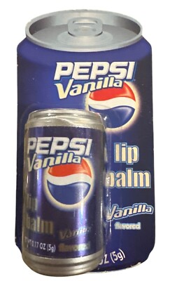 LOTTA LUV Soda Can Shaped Tasty Lip Balm PEPSI VANILLA 0.17 oz Vintage ...