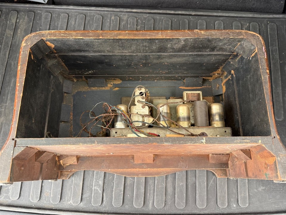 Antique Vintage radio with tubes, free shipping estate sale find | eBay