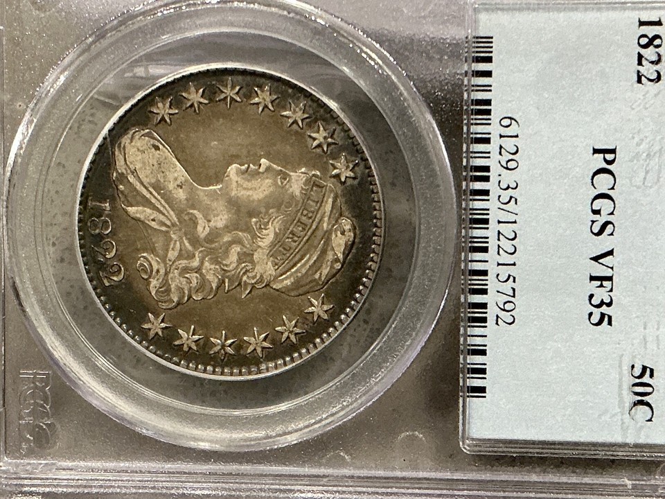 1822 Capped Bust Silver Half Dollar VF35 PCGS | eBay