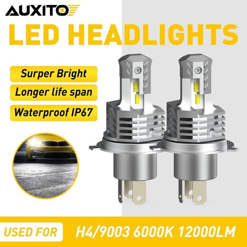 AUXITO LED Headlight Bulb Conversion Kit H4 High Low Beam Bright White Mini 9003 | eBay