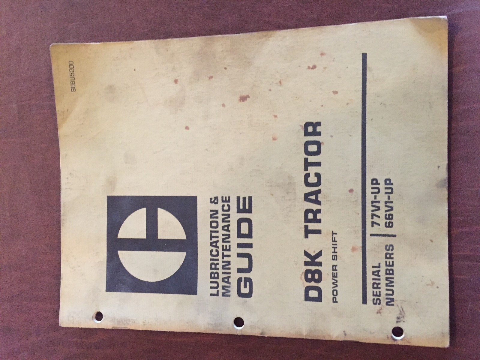 CATERPILLAR CAT D8 D8K MAINTENANCE MANUAL OPERATION 77K 66V | eBay
