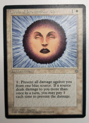 Circle of Protection Blue MTG Vintage 1995 White Magic the Gathering ...