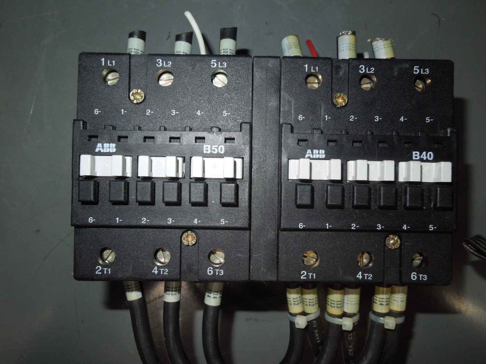 ABB 3P B50 & B40 Mechanically Interlocked Contactors 110-120V Coil Used | eBay
