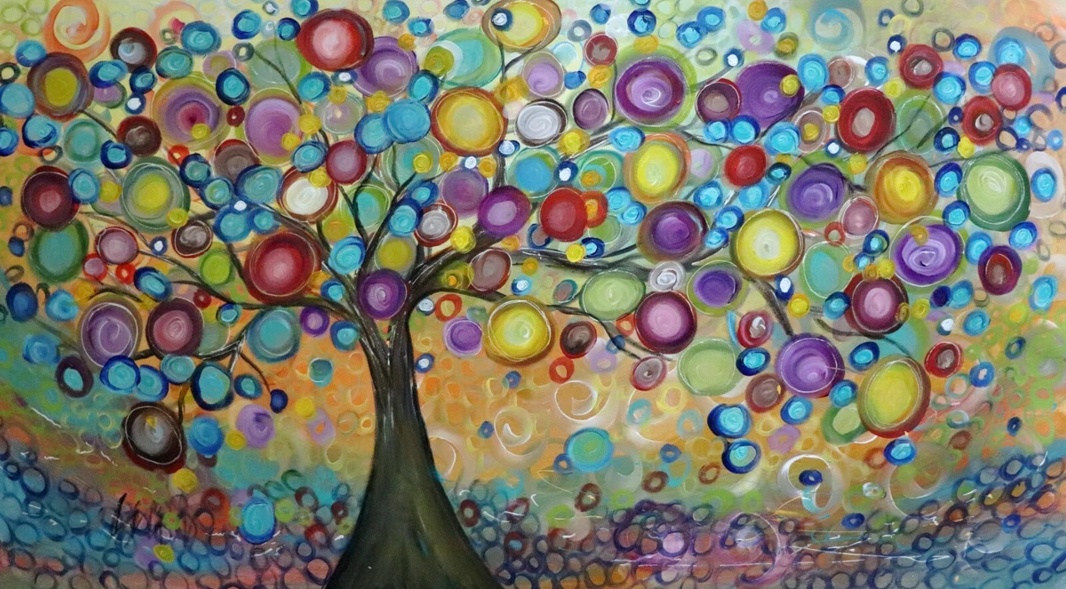 Whimsical Trees Painting