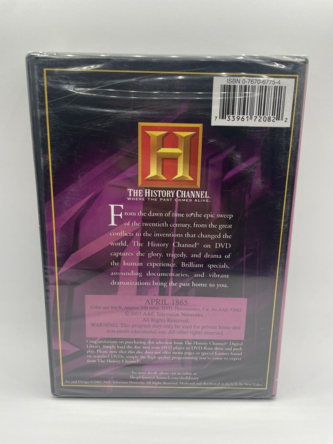 RARE The History Channel April 1865 Documentary DVD for sale online | eBay