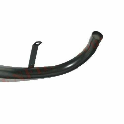 Fits Royal Enfield Bullet 500 Exhaust Silencer Bend Pipe Black Powder ...