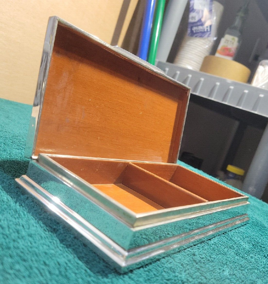 Antique Sterling Silver Cigar Box, Buddha Relief Elephant Topper, Siam ...
