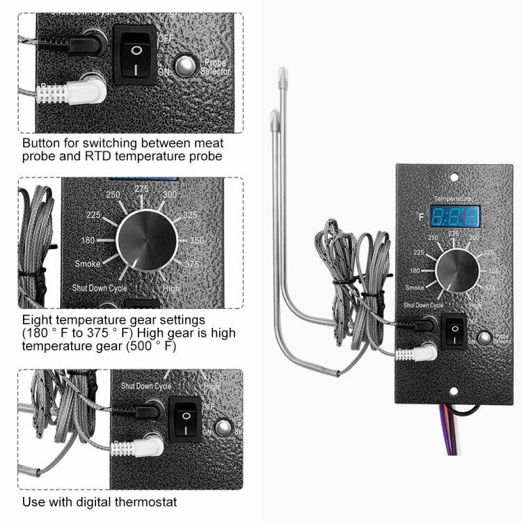 Digital Thermostat Kit BBQ Grill Parts for Traeger Pellet Wood Pellet ...