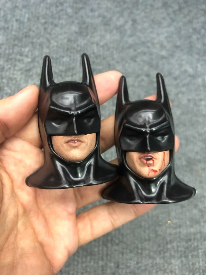 1/6 Hot Toys DX09 Batman 1989 Version Michael Keaton Face x2 for Action ...