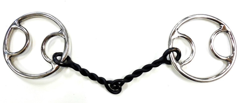 Divided Ring Sweet Iron Twist Wire 5-1/8" Snaffle Bit Stainless Rings ...