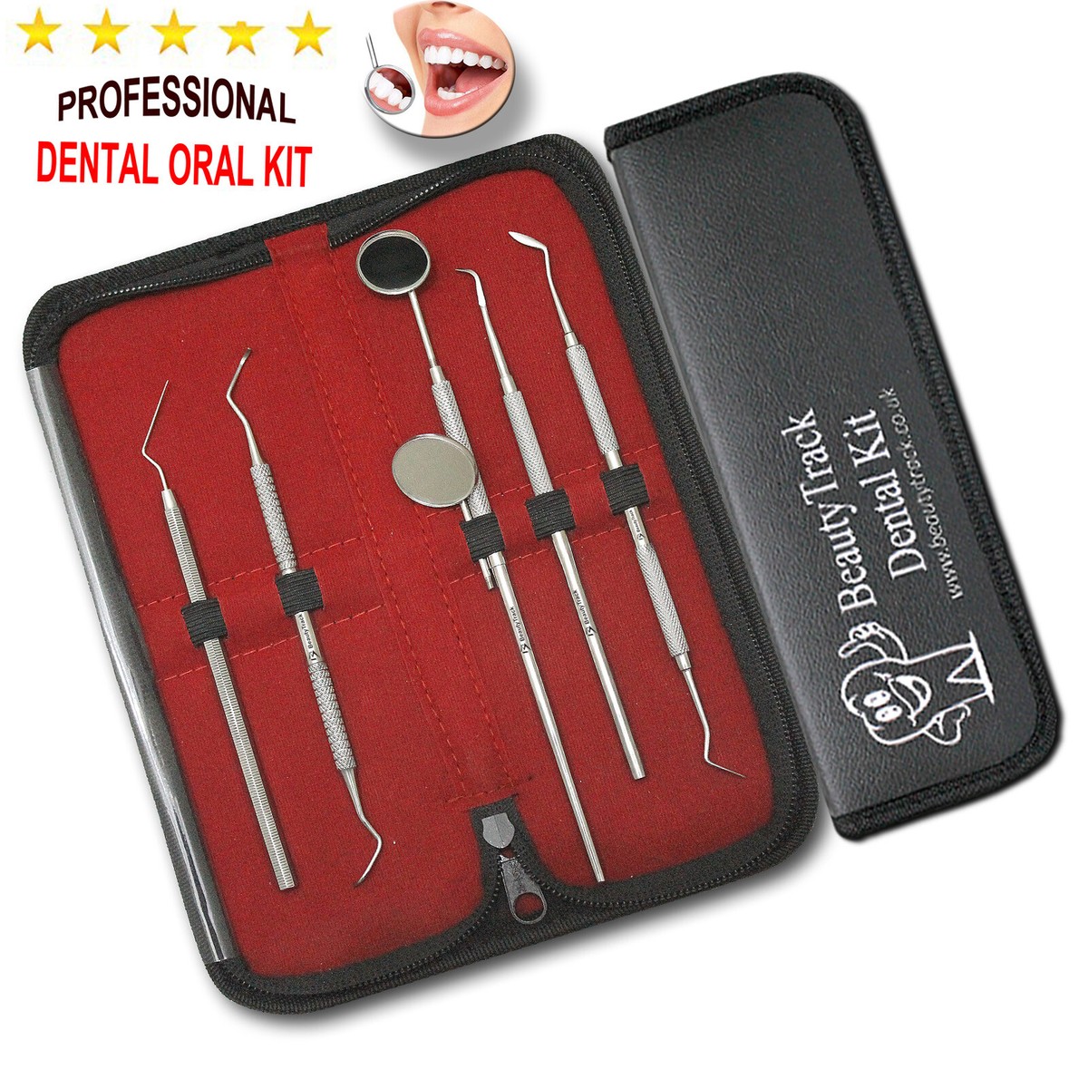 Dental Pick Dental Tooth Cleaning Kit – Stainless Steel Scraper, Pick ...