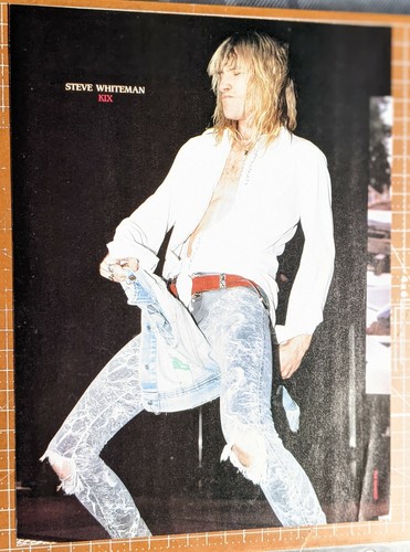 KIX / STEVE WHITEMAN LIVE / 1980'S MAGAZINE FULL PAGE PINUP POSTER ...