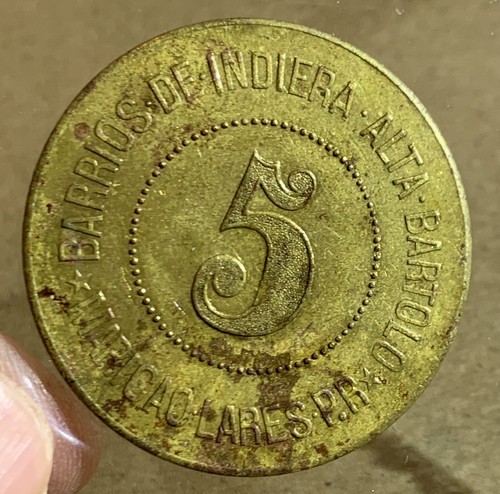 Ficha 5 Almud HACIENDA Cafe SAN JUAN Bartolo MARICAO LARES PUERTO RICO ...