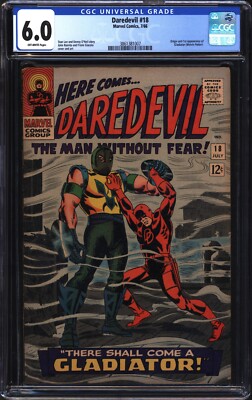 Daredevil # 18 07/1966 CGC 6.0 1st Appearance of Gladiator (Melvin ...