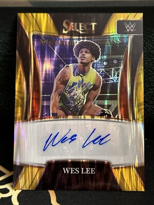 2022 Select Wwe Wes Lee Gold Flash Prizm Signature Auto Autograph Sn
