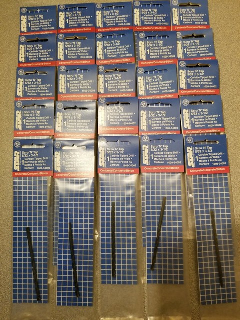 1 STAR 5/32" CARBIDE CONCRETE DRILL BIT 3 1/2" inch in Length shank ...