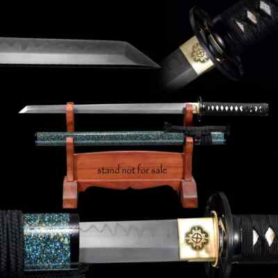 Short Tactical Wakizashi Ninjato Sword Straight Single Edged T10 Steel ...
