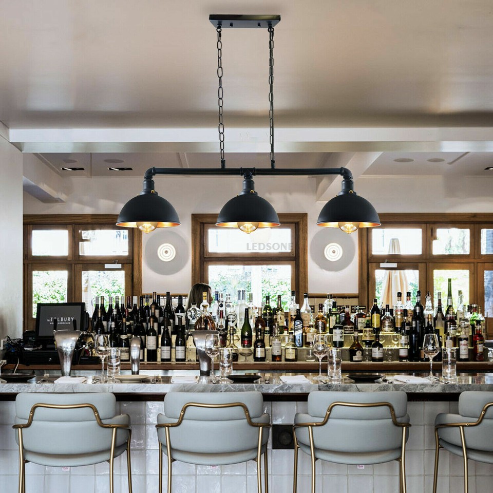 3 Head Pendant Light Suspended Industrial Retro Over the Table Ceiling ...