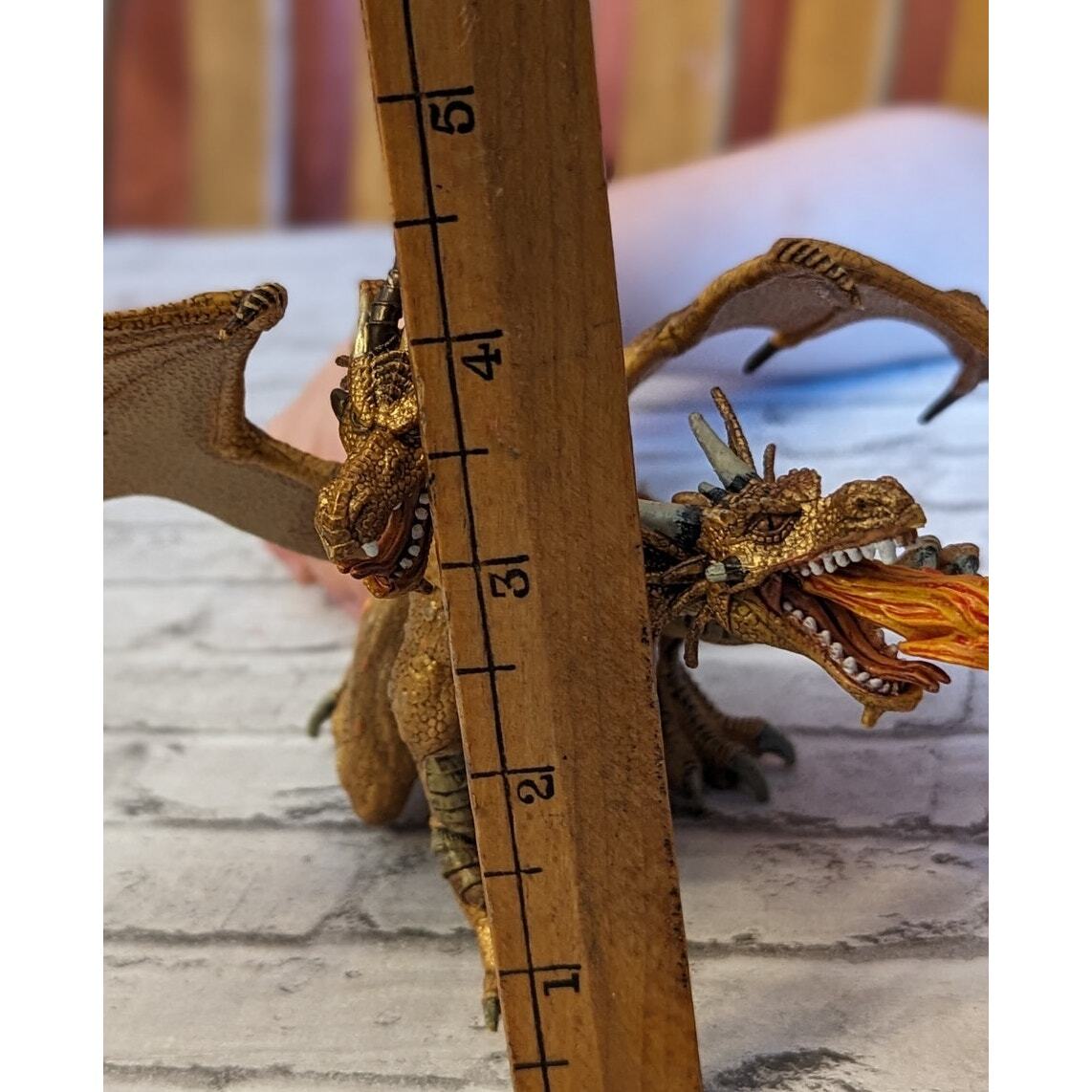 PAPO Fire Breathing Golden Two Headed Hydra Dragon | eBay