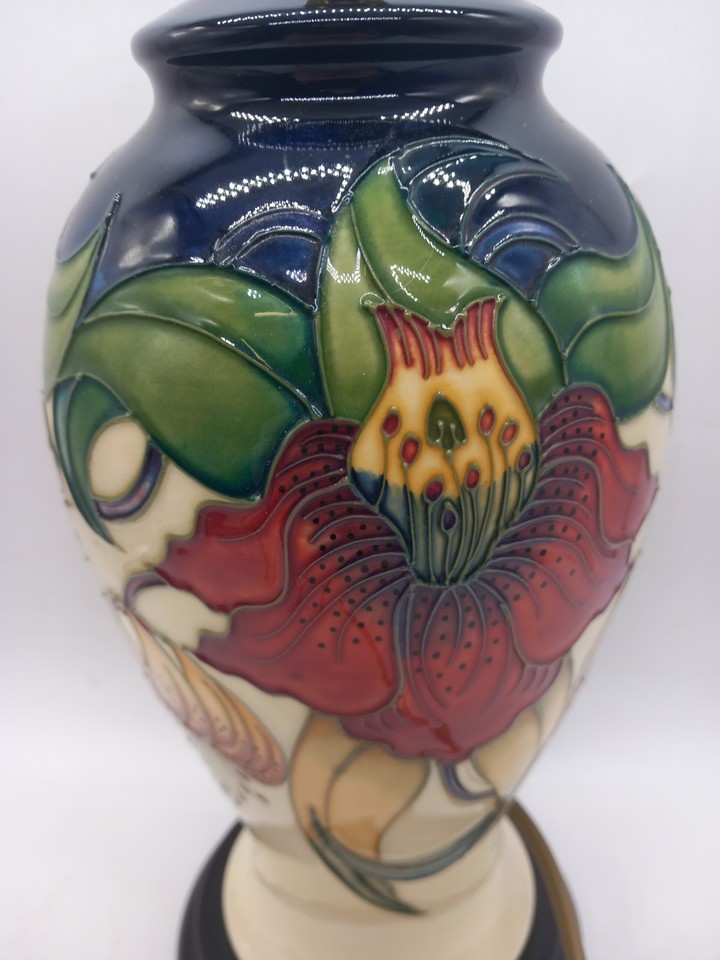 Moorcroft Modern Table Lamp. 2001th "Anna Lily" Pattern | eBay UK