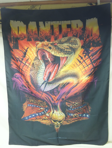 Pantera Tapestry 30.5x42 1999 Snakes and Skulls Made In Italy Fabric ...