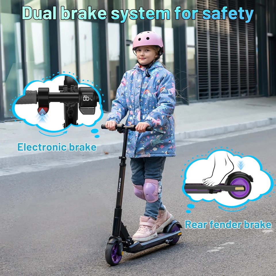 HOVERMAX H06C Electric Scooter for Kids Ages 6-12, 150W Motor Max Speed ...