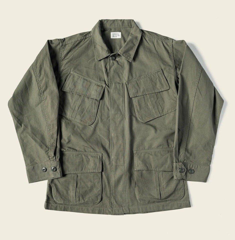 US Army 5th Model Tropical Jungle Fatigue Jacket Non Stock Mfg. Co. M ...
