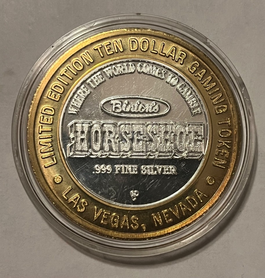 Las Vegas Nevada, Binions Horseshoe .999 silver $10 Gaming Token | eBay
