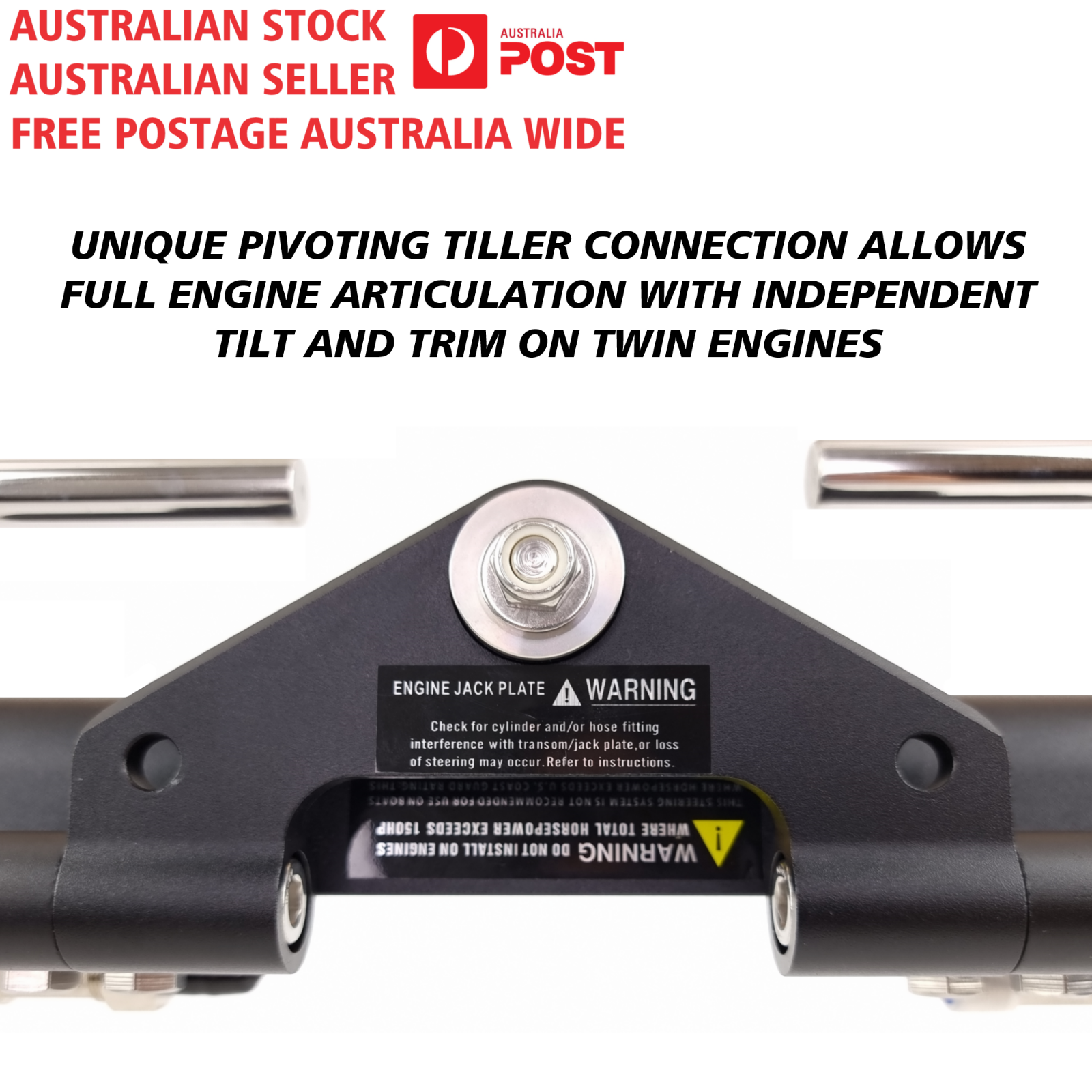 Twin Front Mount Outboard Hydraulic Steering Kit | eBay