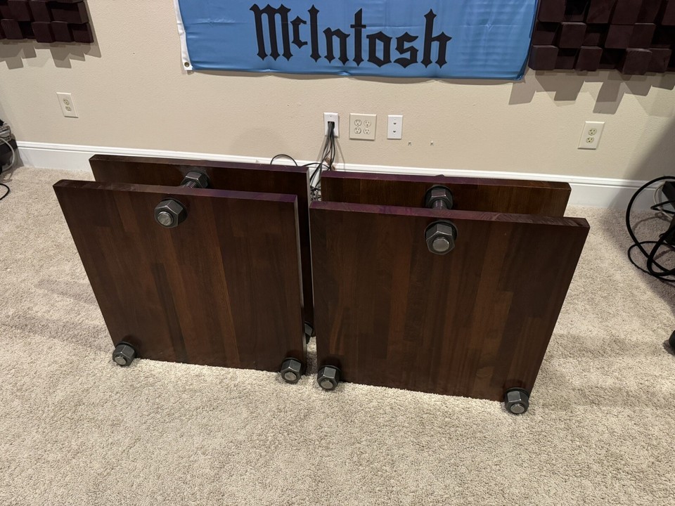 Monoblock Amplifier Stand - solid wood and steel rods | eBay