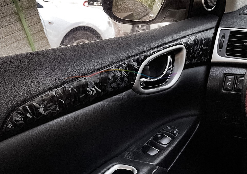 24K Chopped Forged Carbon Fiber Matte Black Car Vinyl Wrap Sticker ...